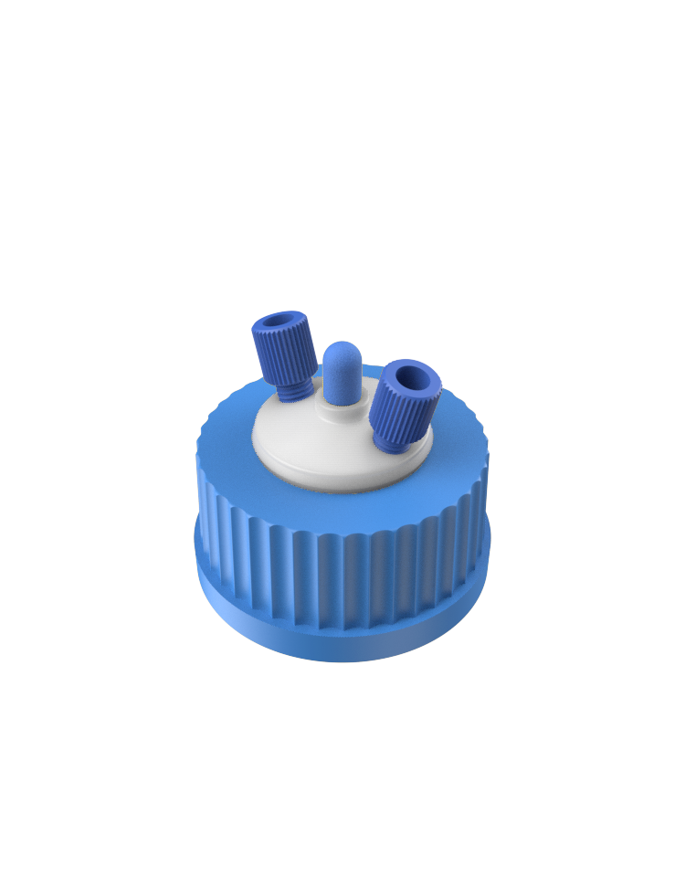 SOLVENT EXTRACTION CAP GL45 2-port EPDM valve with fittings – LabLids