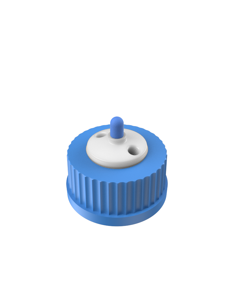 SOLVENT EXTRACTION CAP GL45 2-port EPDM valve – LabLids